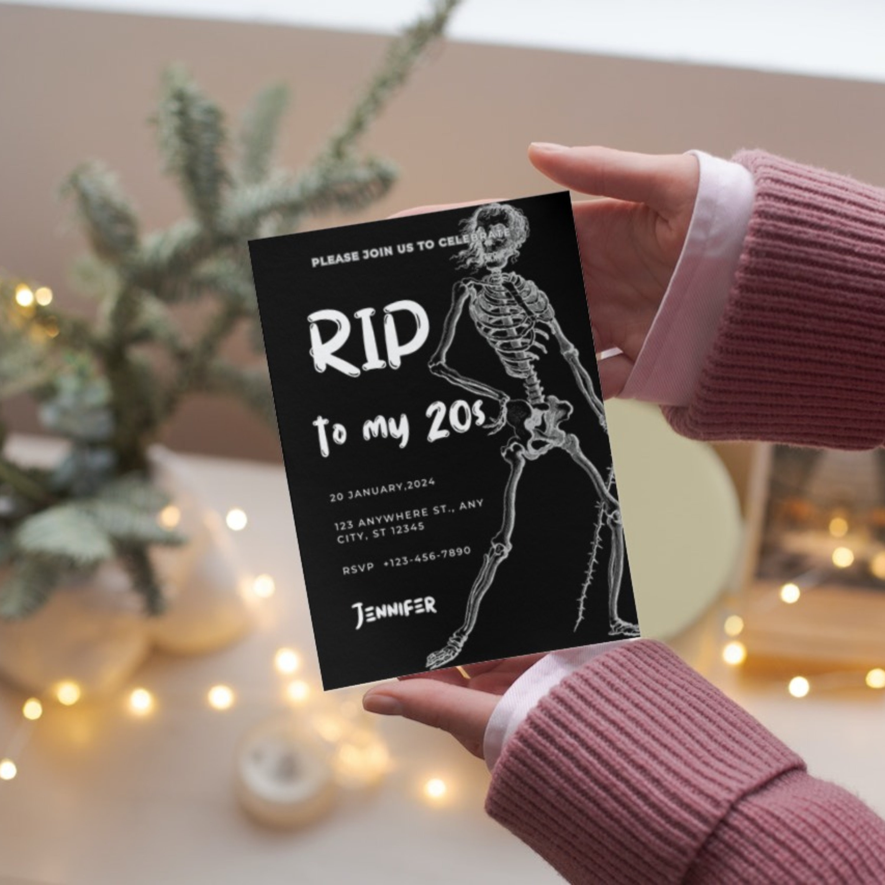 Rip to My 20s Editable Birthday Invitation Template, Rip 20s Invitation ...