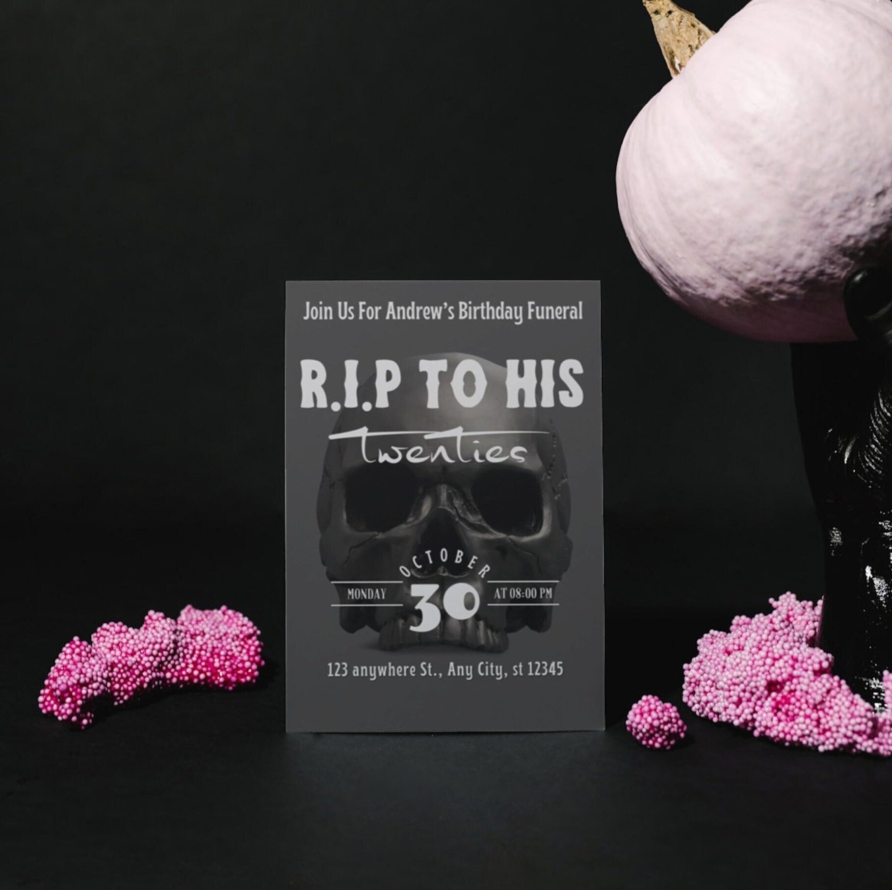 Death to My 20s Party Invitation Editable Template, Rip 30s Invitation ...