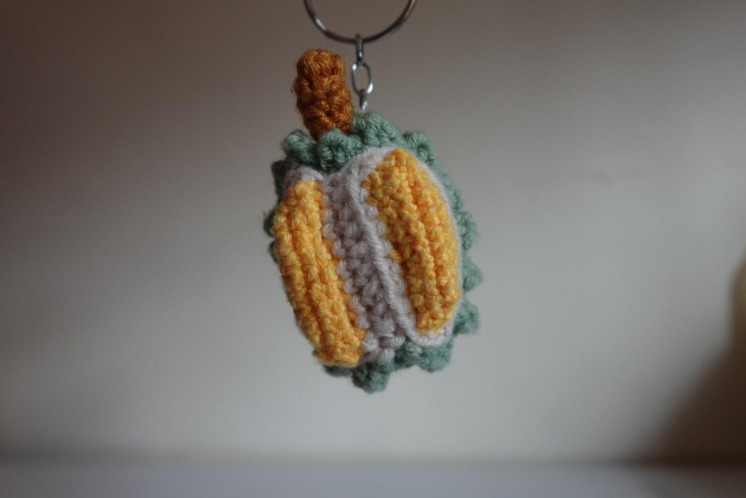 Durian Keychain | Ali's Kawaii Crochet Corner - Etsy