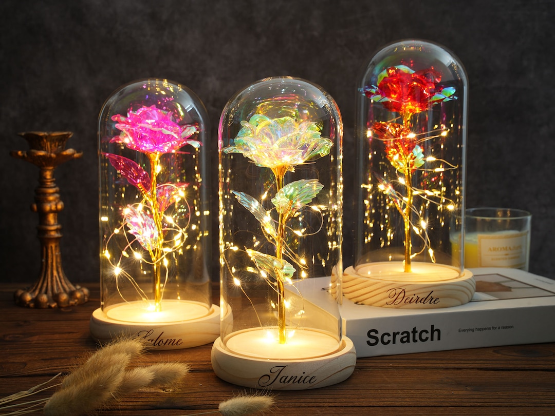 Personalized Rose LED Light,eternal Rose LED Light,wedding Anniversary ...