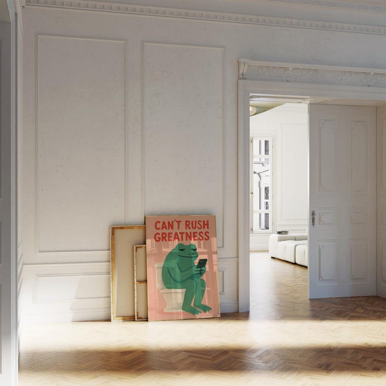 Funny Bathroom Art - Retro Wall Decor - Instant Download - Maximalist ...