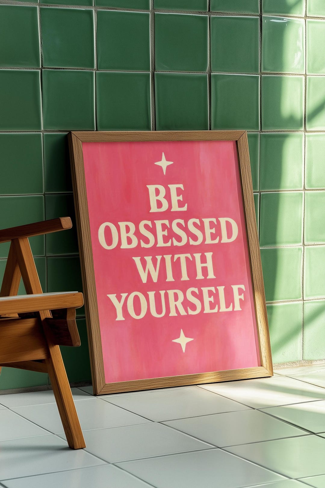 Maximalist Pink Wall Art Print - Funky Dopamine Decor - Motivational ...