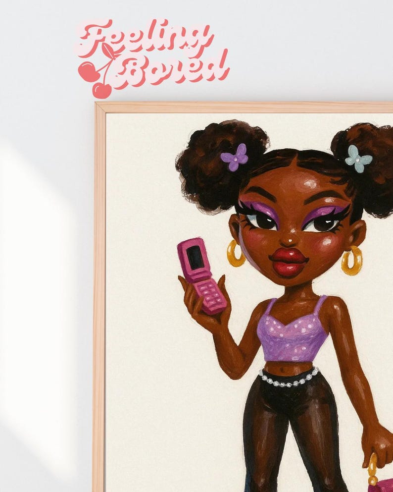 Y2K Wall Art Download - Bratz Inspired Digital Print - Mall Girl Poster - Flip Phone Queen ...