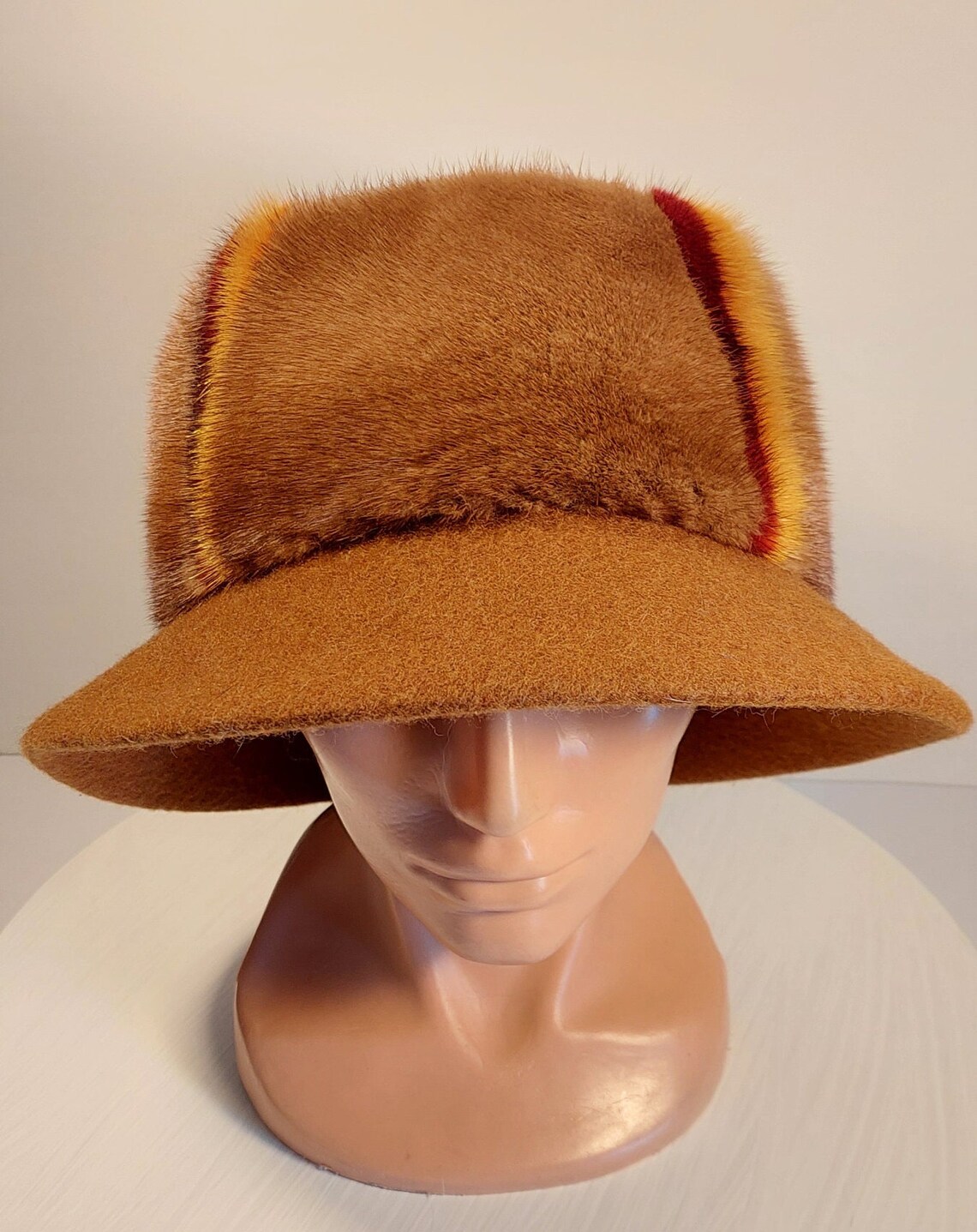 Wool Hat With Unique Mink Fur Decor - Etsy