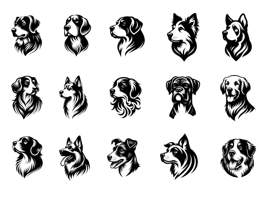 15 Digital Dogs Breed - Etsy