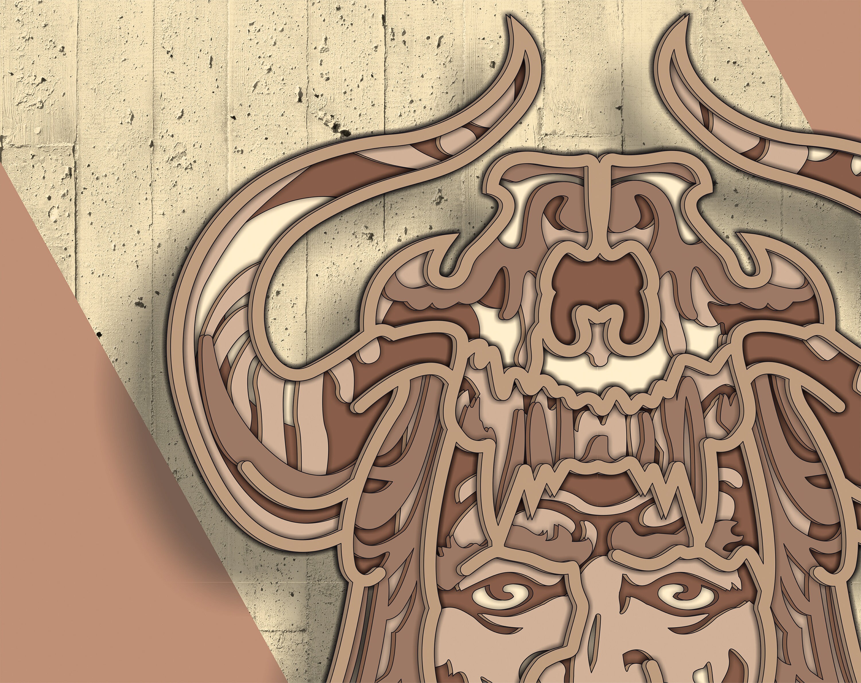 Viking SVG Multilayered 3D File / Digital Download / Laser Cut Files ...