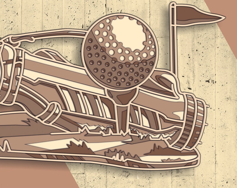 Golf 3D Layered SVG Laser Cut File / Golf SVG / Sport Lover Gift ...