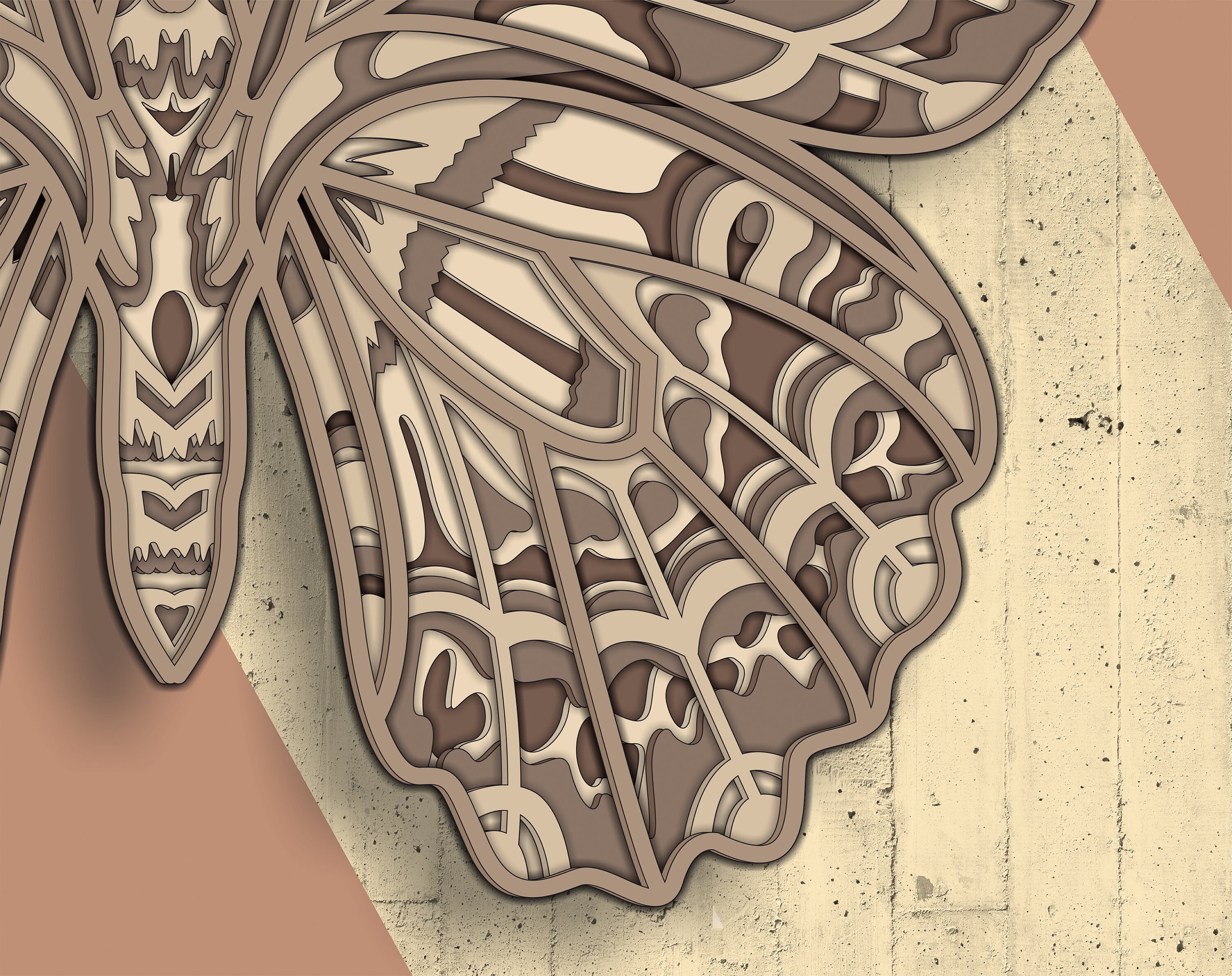 Butterfly 3D Layered SVG Design / Laser Cut Files / Butterfly Instant ...