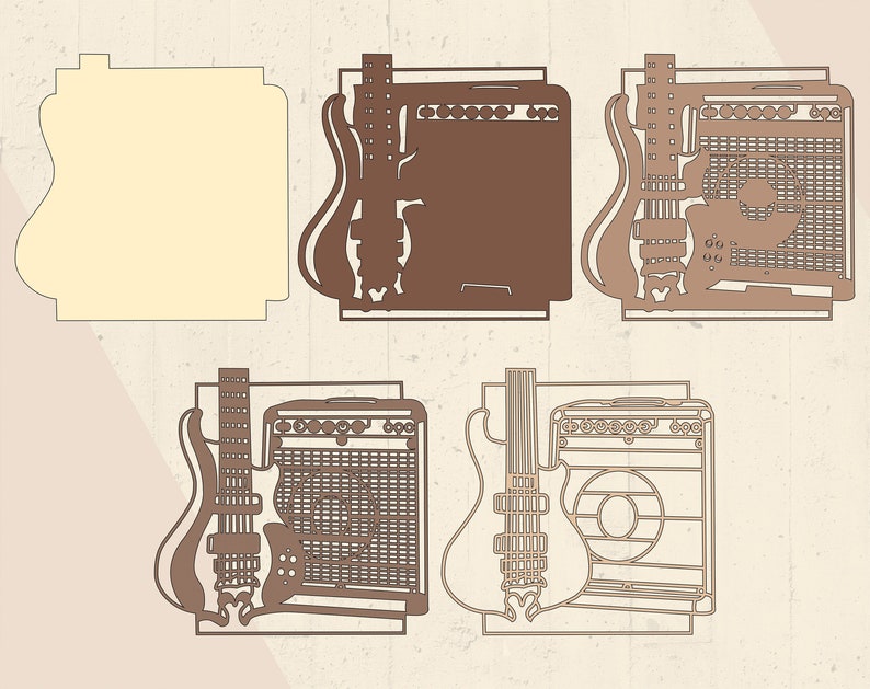 Bass Guitar 3D Layered SVG File / Laser Cut File / Gift for Music Lover ...