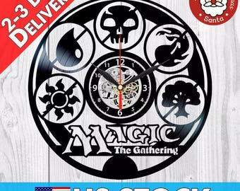 Magic the Gathering Gold Vinyl Record Clock, Birthday Gifts for Kids ...