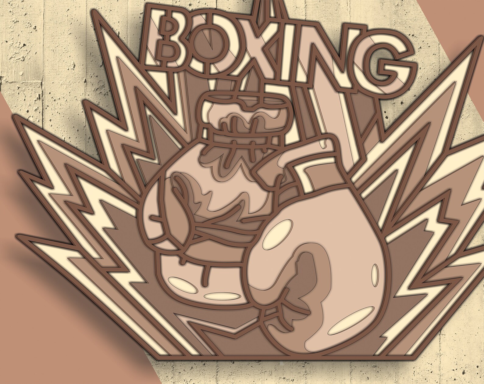 Boxing 3D Layered SVG Laser Cut File / Boxing SVG / Sport Lover Gift ...