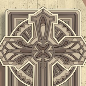 Cross 3D Multilayer SVG File / Mandala Laser Cut File / Craft Gift ...