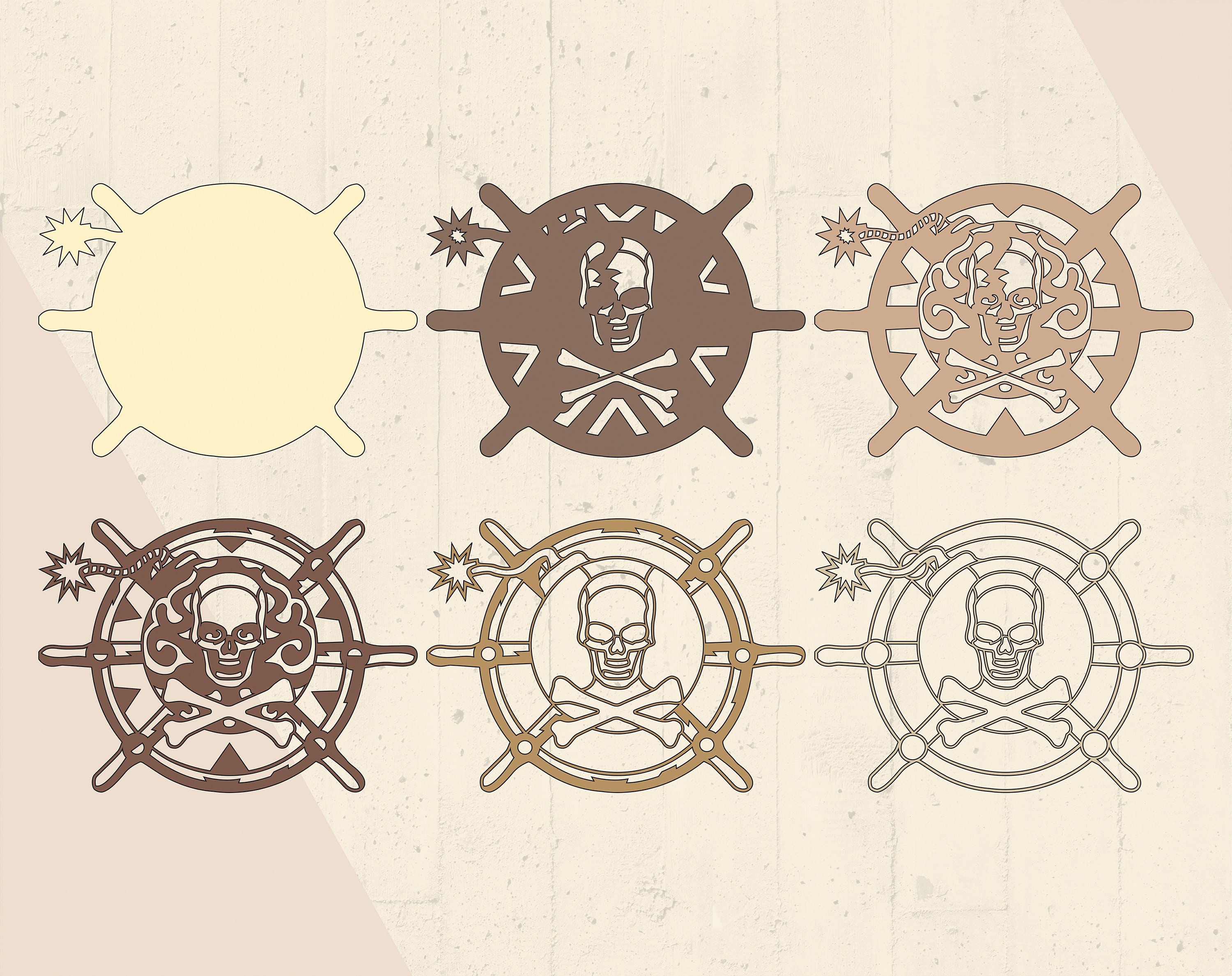 Pirate 3D Multilayered SVG File / Digital Download / Pirate Laser Cut ...