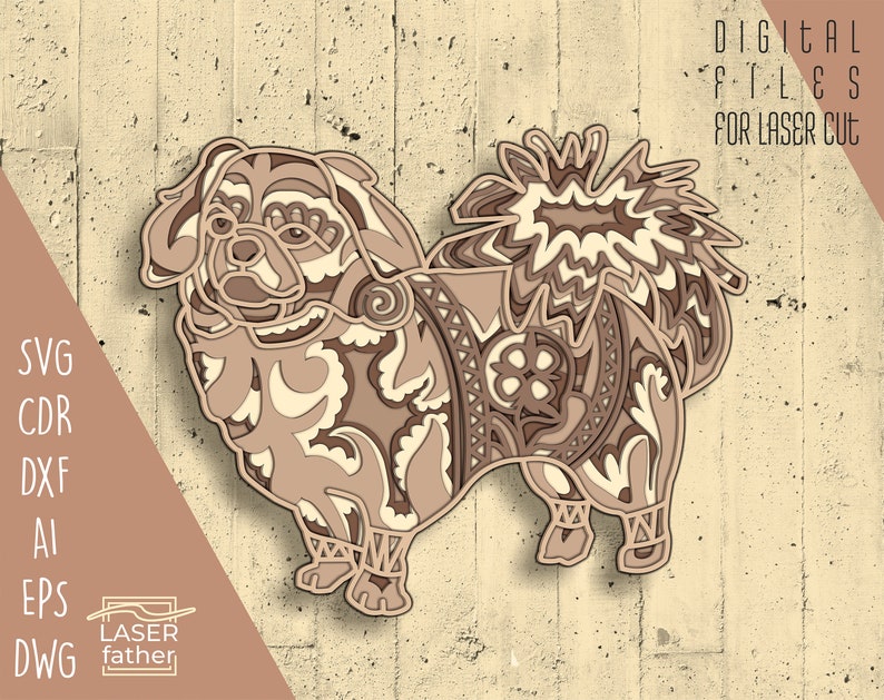 Lap Dog SVG Layered 3D File / Dog Laser Cut Files/ Pets - Etsy