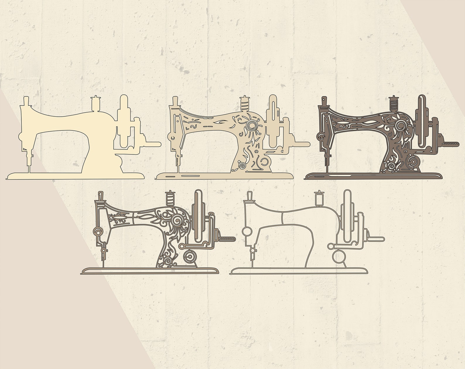 Sewing Machine Layered SVG File / Digital Download / Laser Cut Files ...