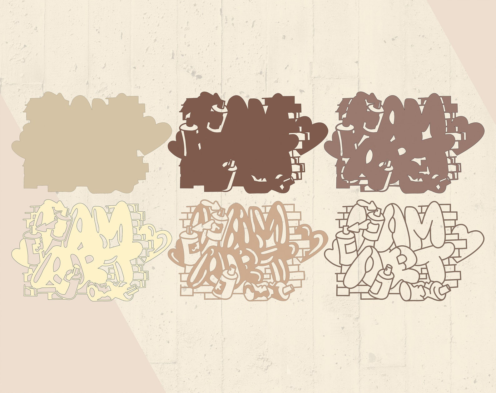 3D Graffiti Layered SVG File / Laser Cut File / Mandala Craft Gift ...