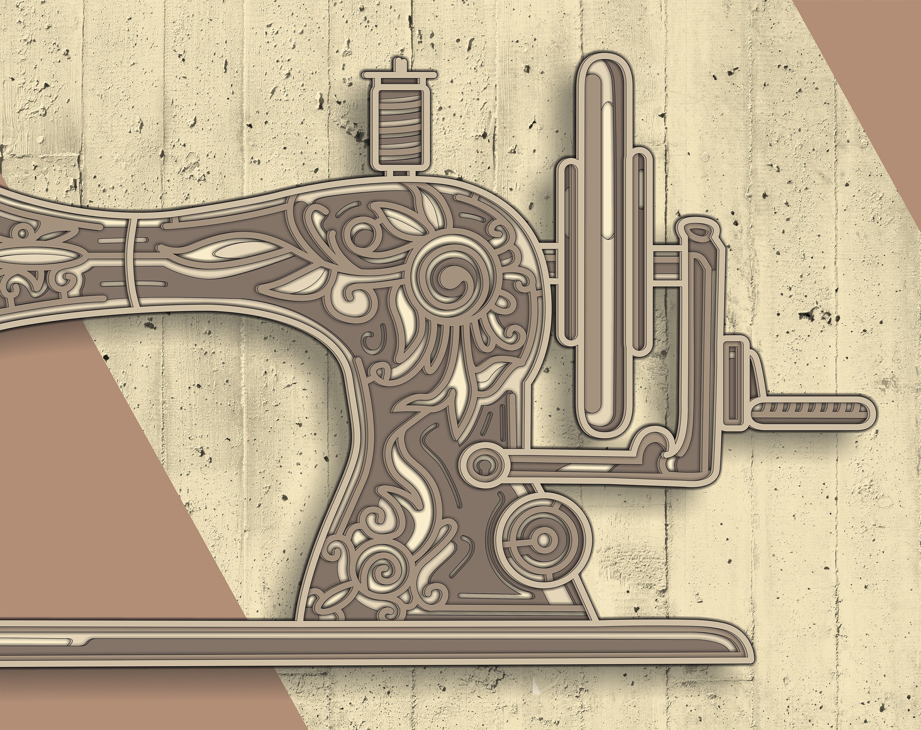 Sewing Machine Layered SVG File / Digital Download / Laser Cut Files ...