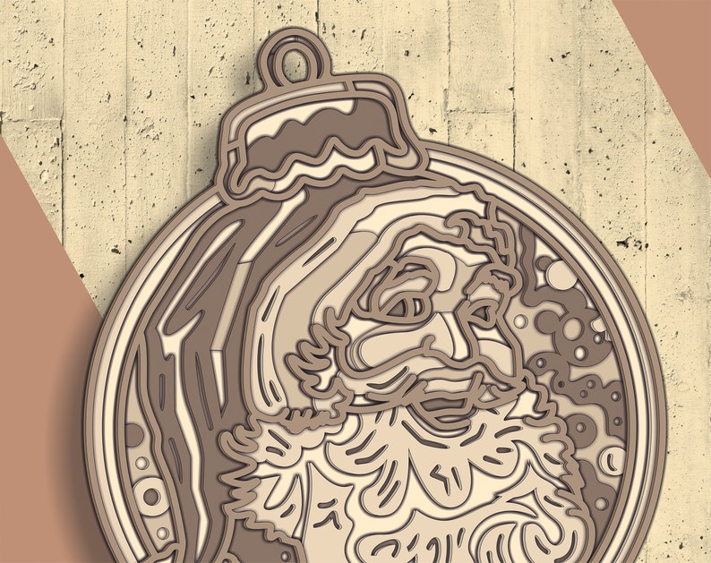 3D Santa SVG Multilayered File / Digital Download / Santa SVG / Laser ...