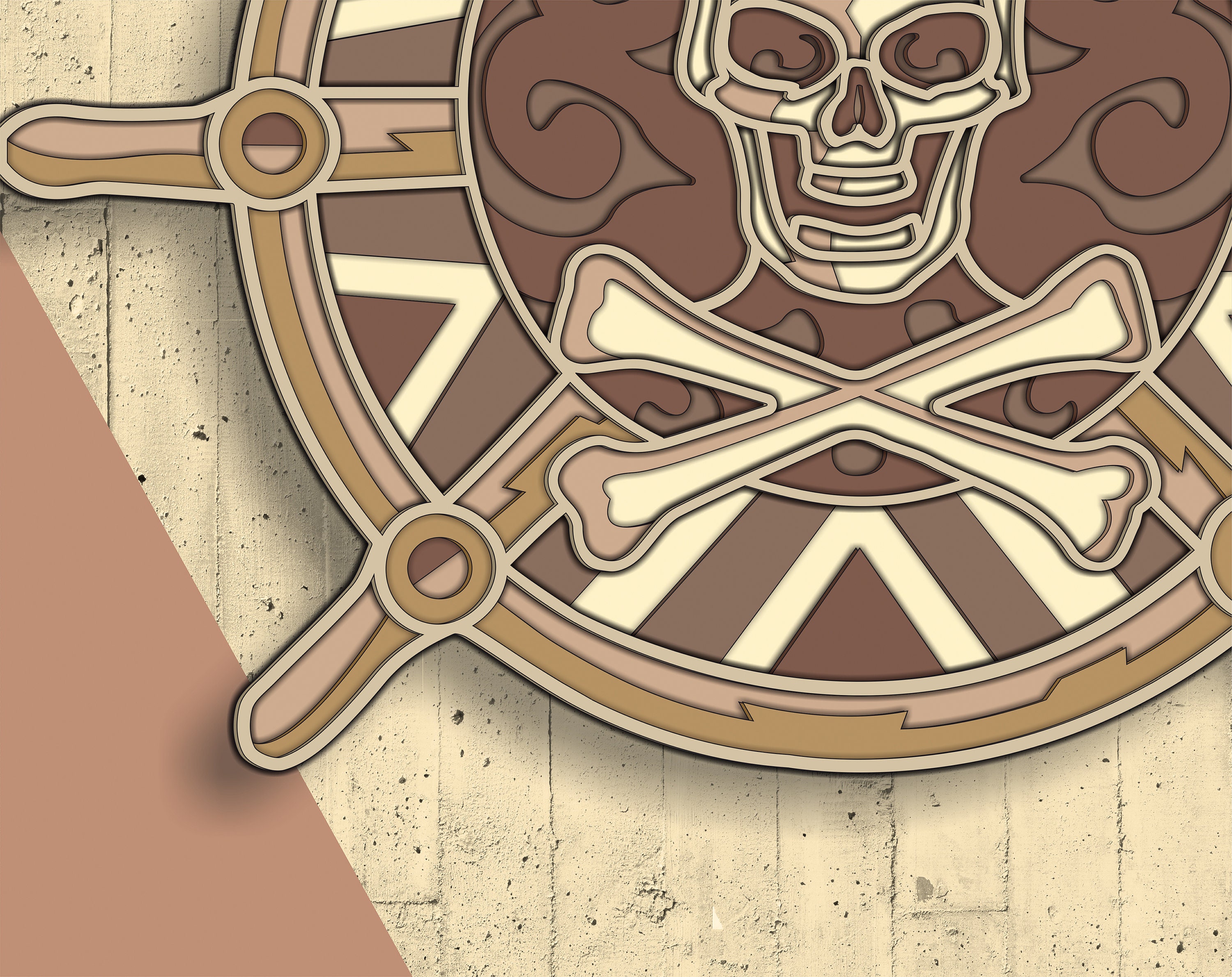 Pirate 3D Multilayered SVG File / Digital Download / Pirate Laser Cut ...