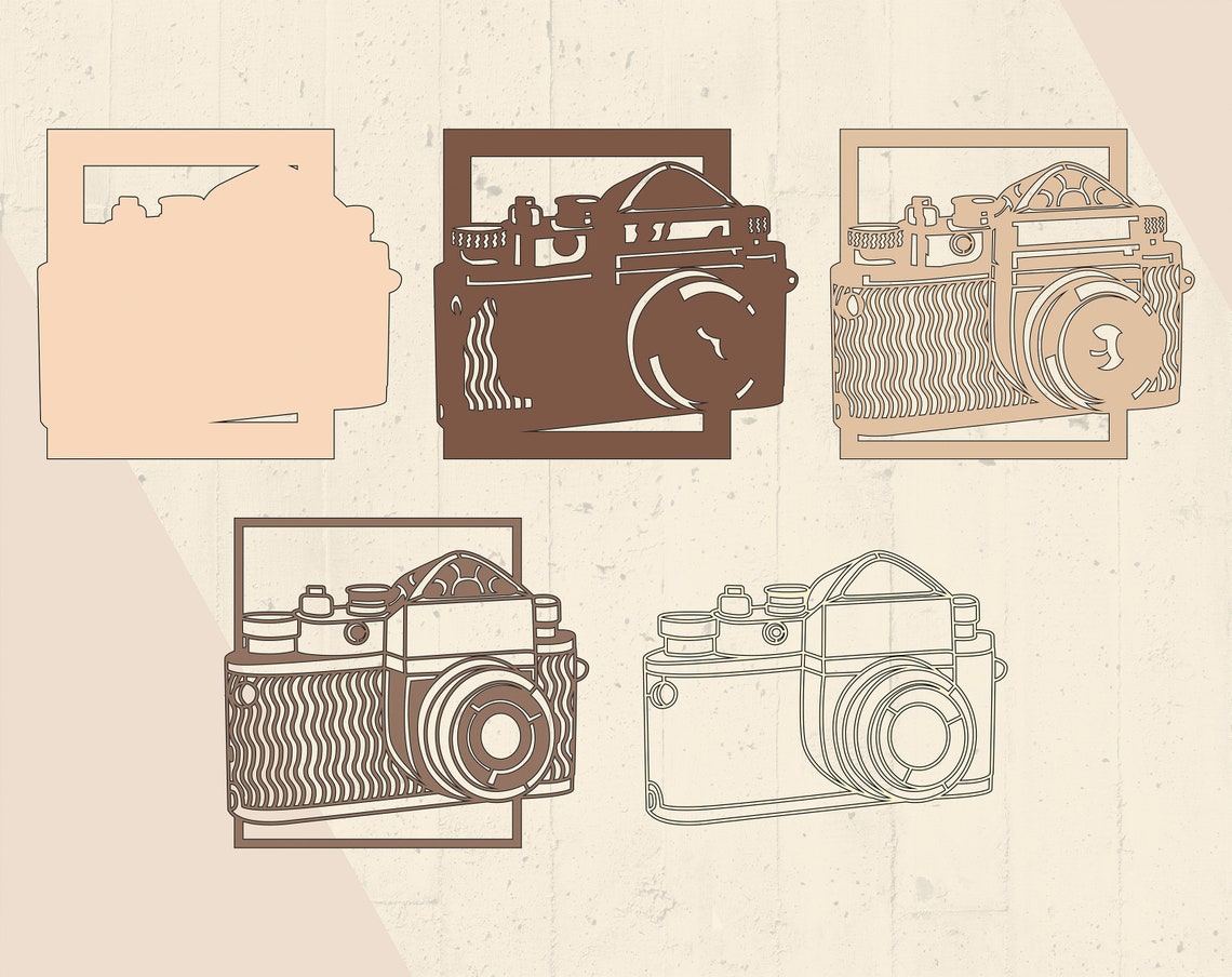 3D Retro Camera Layered SVG File / Instant Download / Laser Cut Files ...