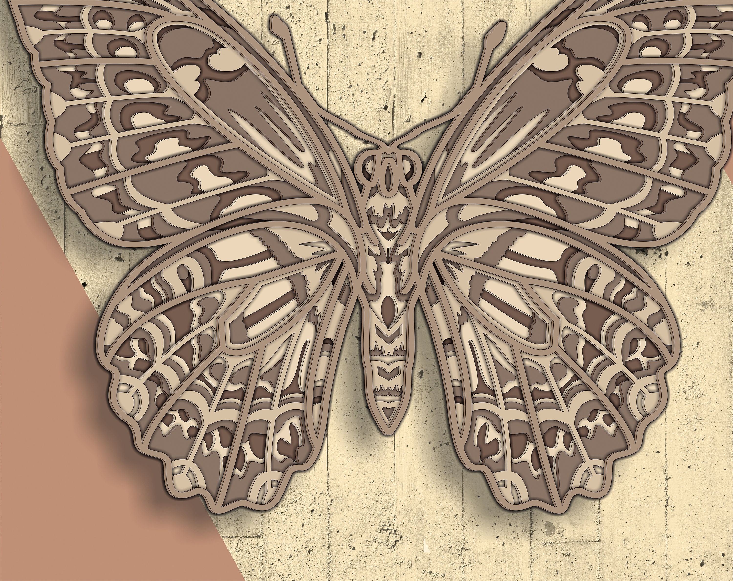 Butterfly 3D Layered SVG Design / Laser Cut Files / Butterfly Instant ...