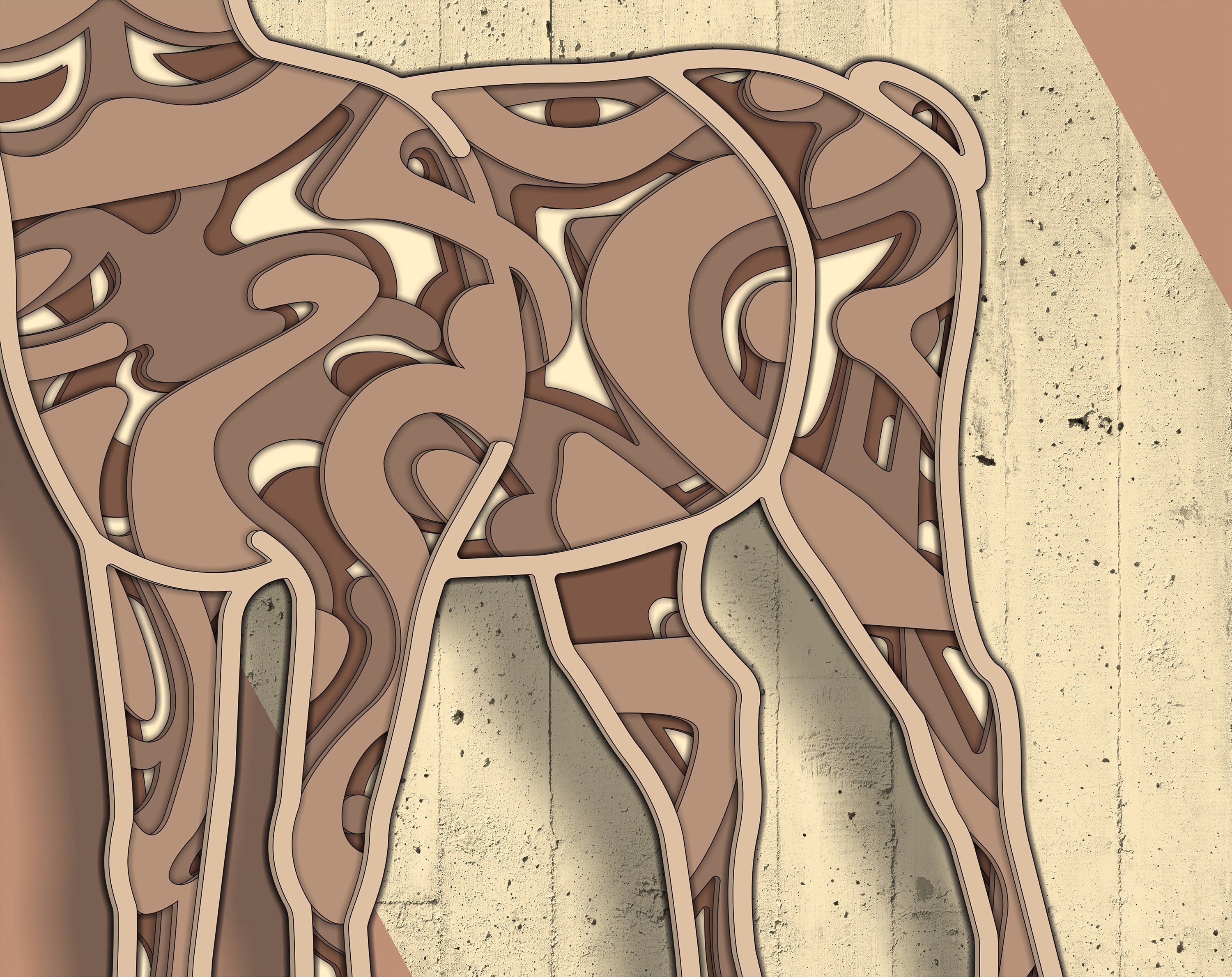 Antelope SVG Multilayered 3D Design / 5 Layers Laser Cut Files ...