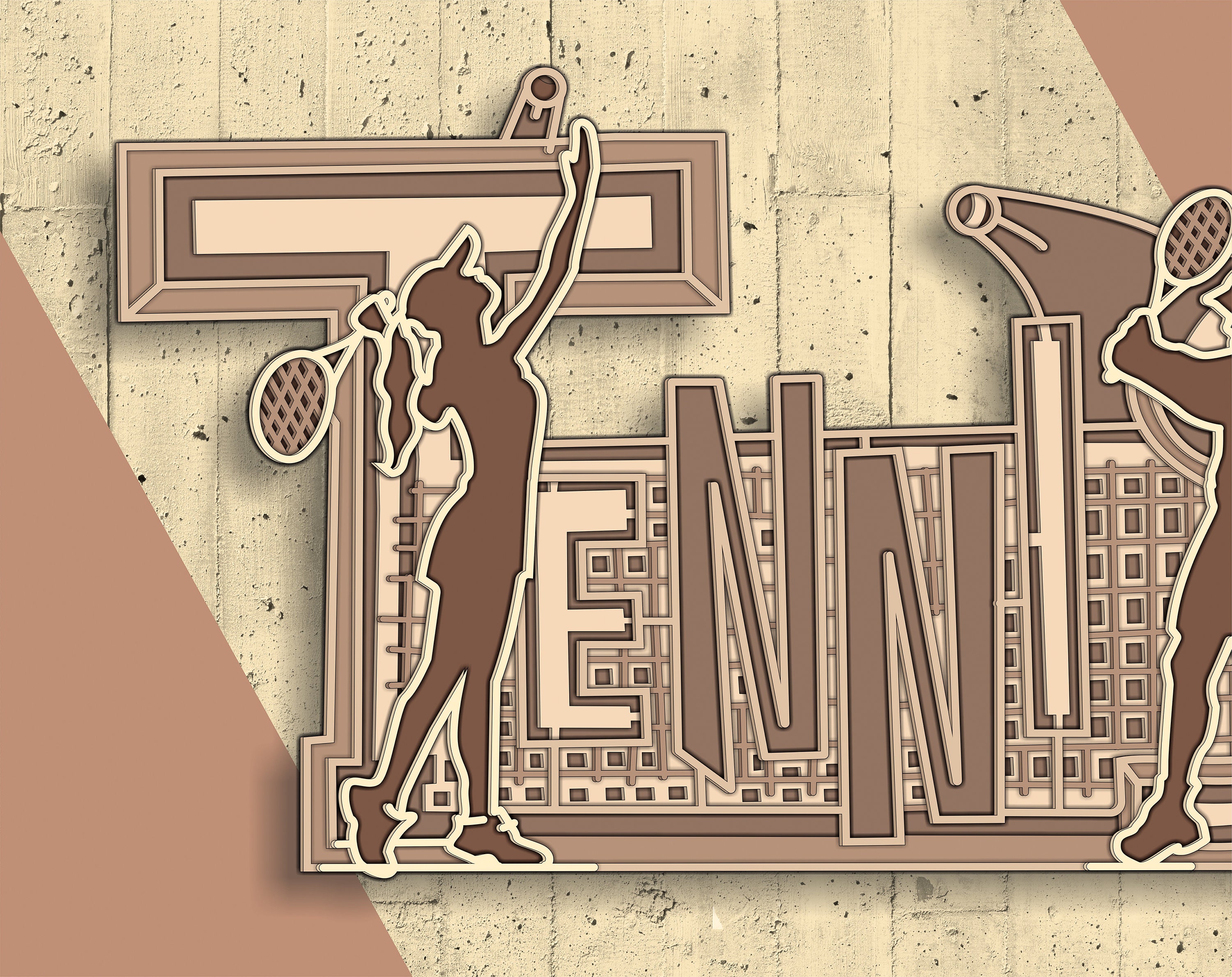 Tennis 3D Layered SVG File / Laser Cut File / Sport Craft Gift ...