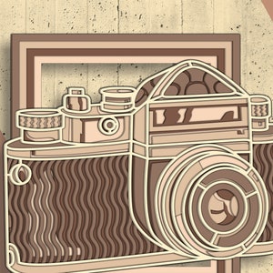 3D Retro Camera Layered SVG File / Instant Download / Laser Cut Files ...