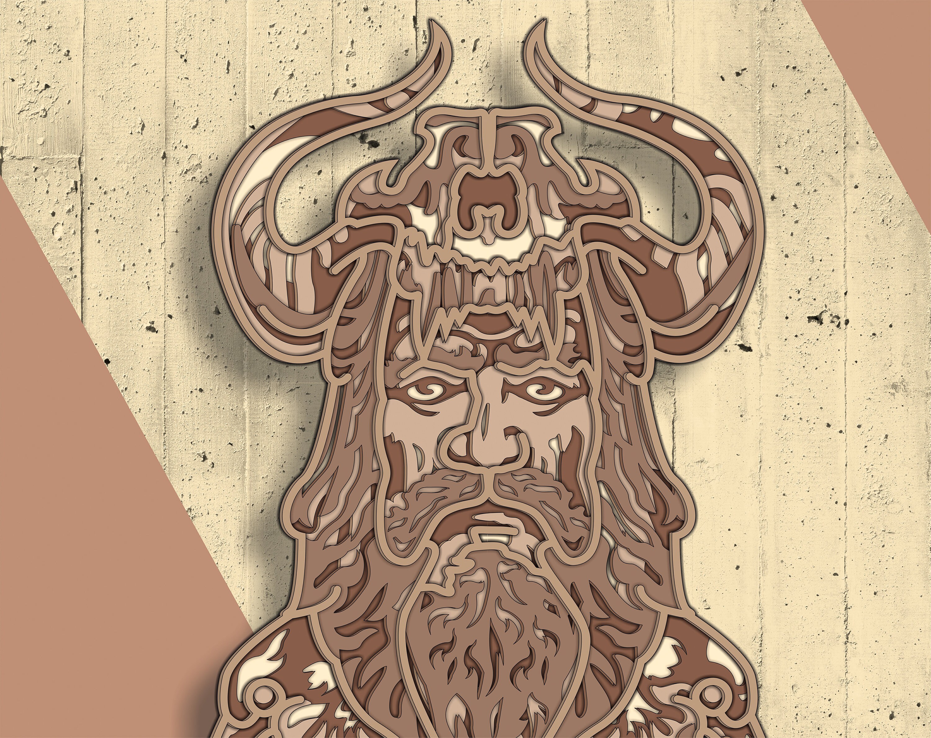 Viking SVG Multilayered 3D File / Digital Download / Laser Cut Files ...