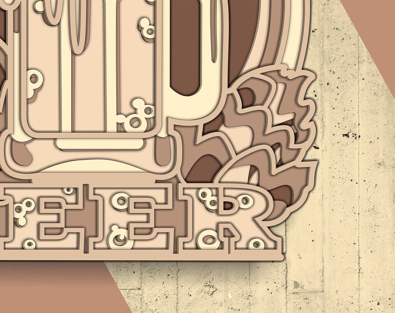 Beer 3D Layers SVG File / Laser Cut Home Decor / Beer SVG / - Etsy