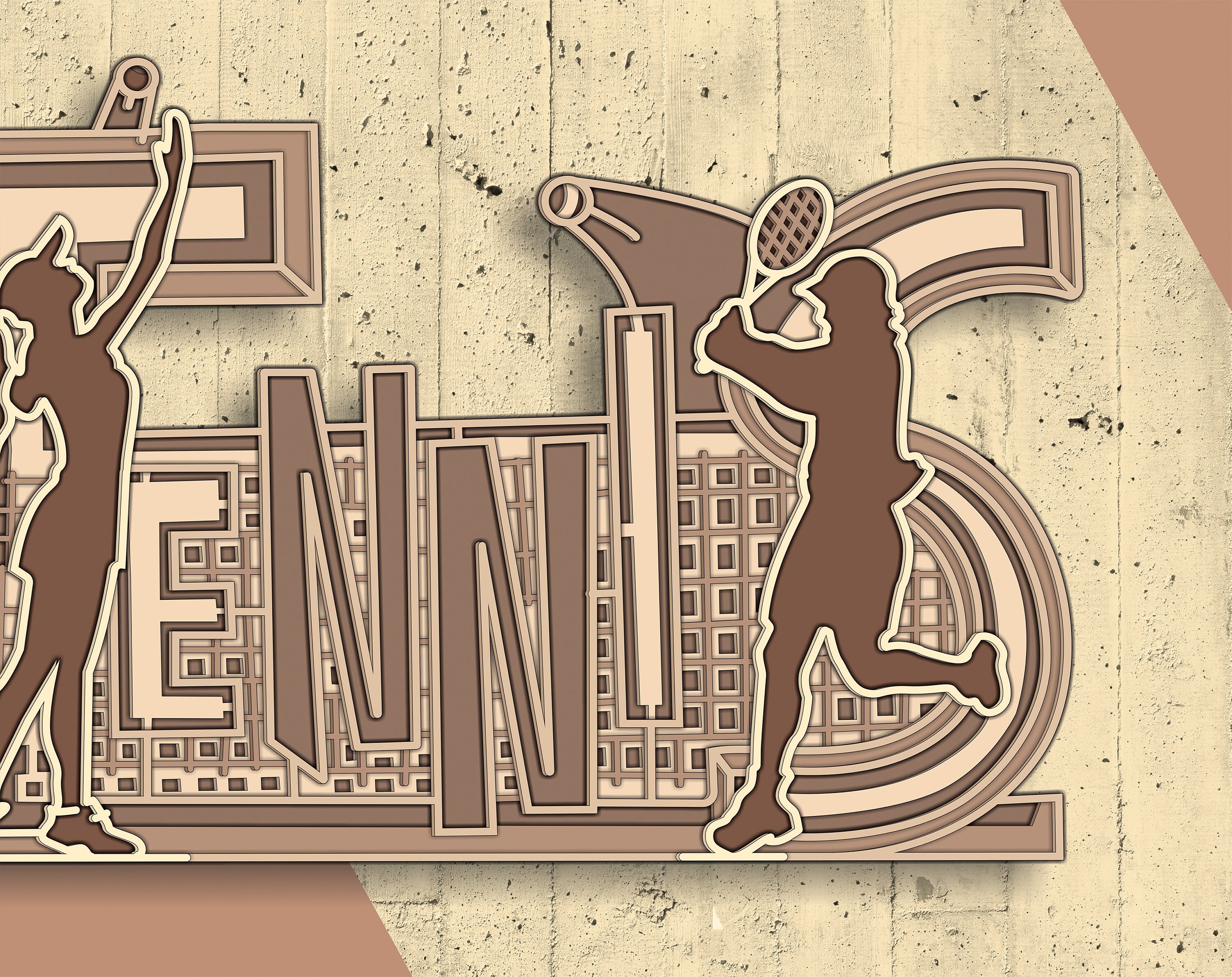 Tennis 3D Layered SVG File / Laser Cut File / Sport Craft Gift ...