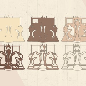3D Chess SVG Multilayer File / Laser Cut File / Chess SVG / Digital ...