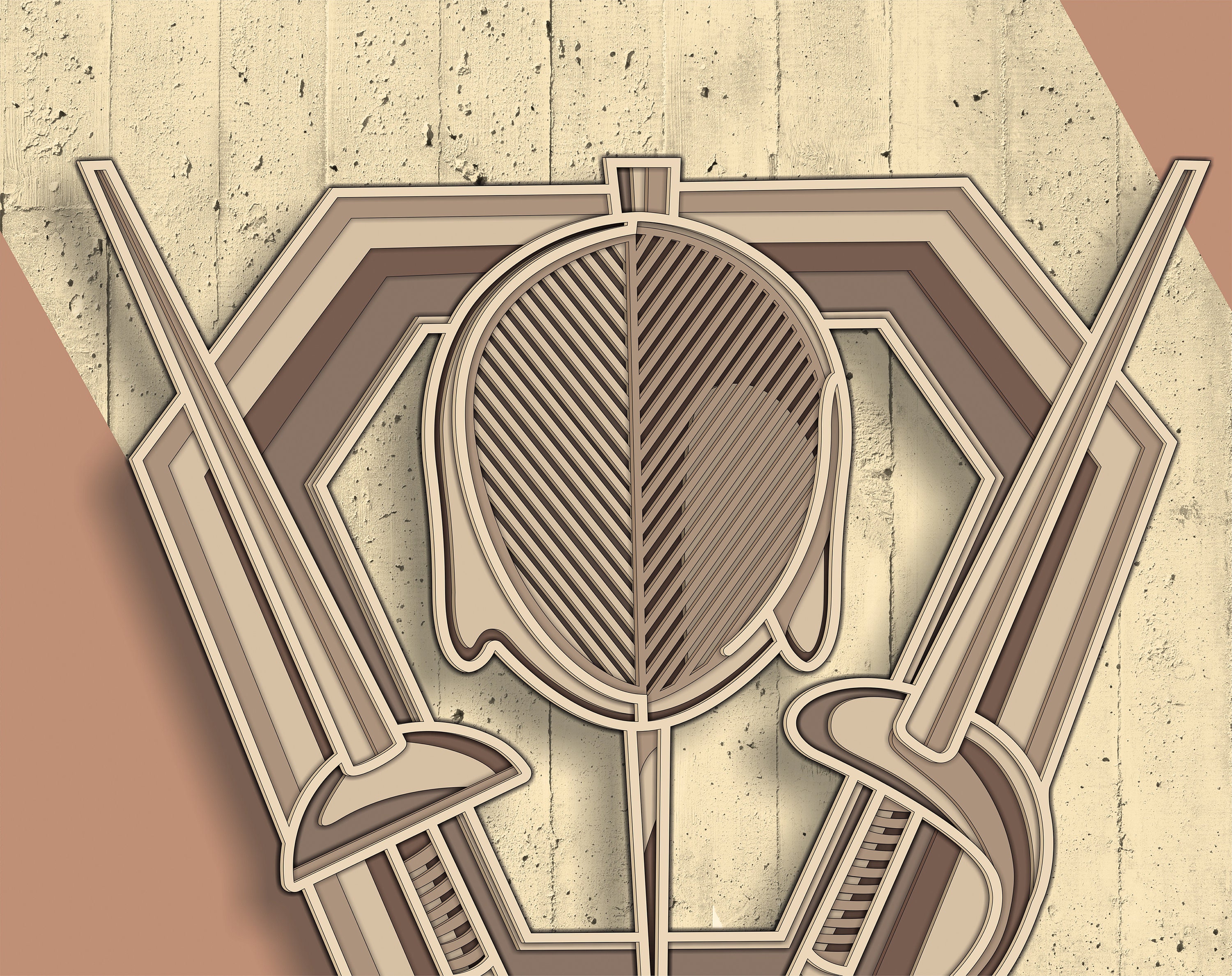 Fencing 3D SVG Multilayer Laser Cut File / Fencing SVG / Digital ...
