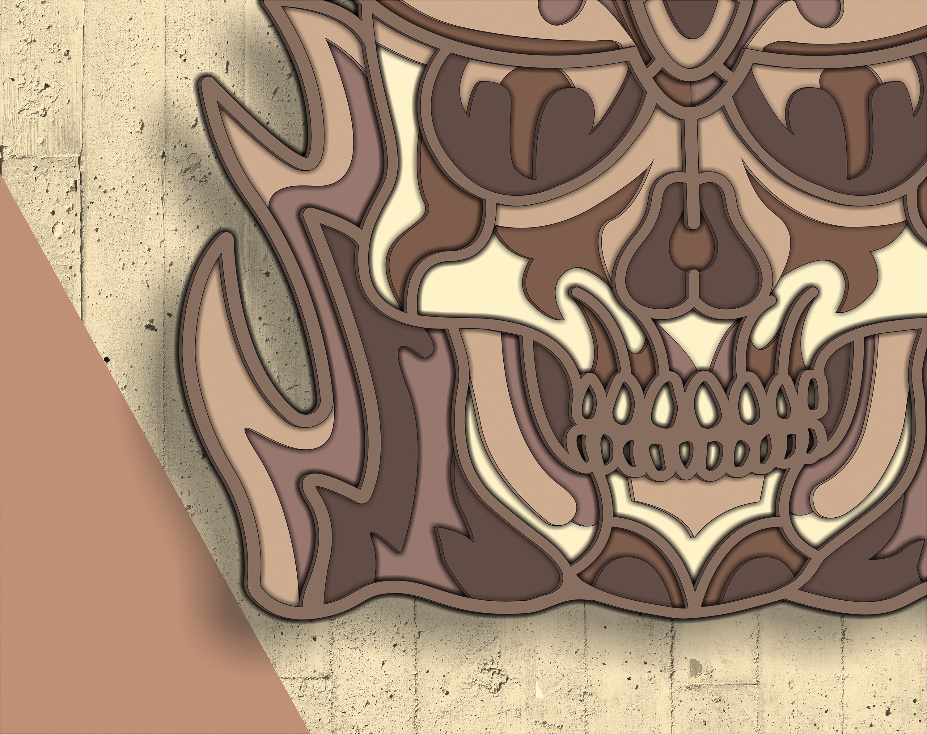 3D Skull Layered SVG File / Laser Cut File / Skull Craft Gift - Etsy