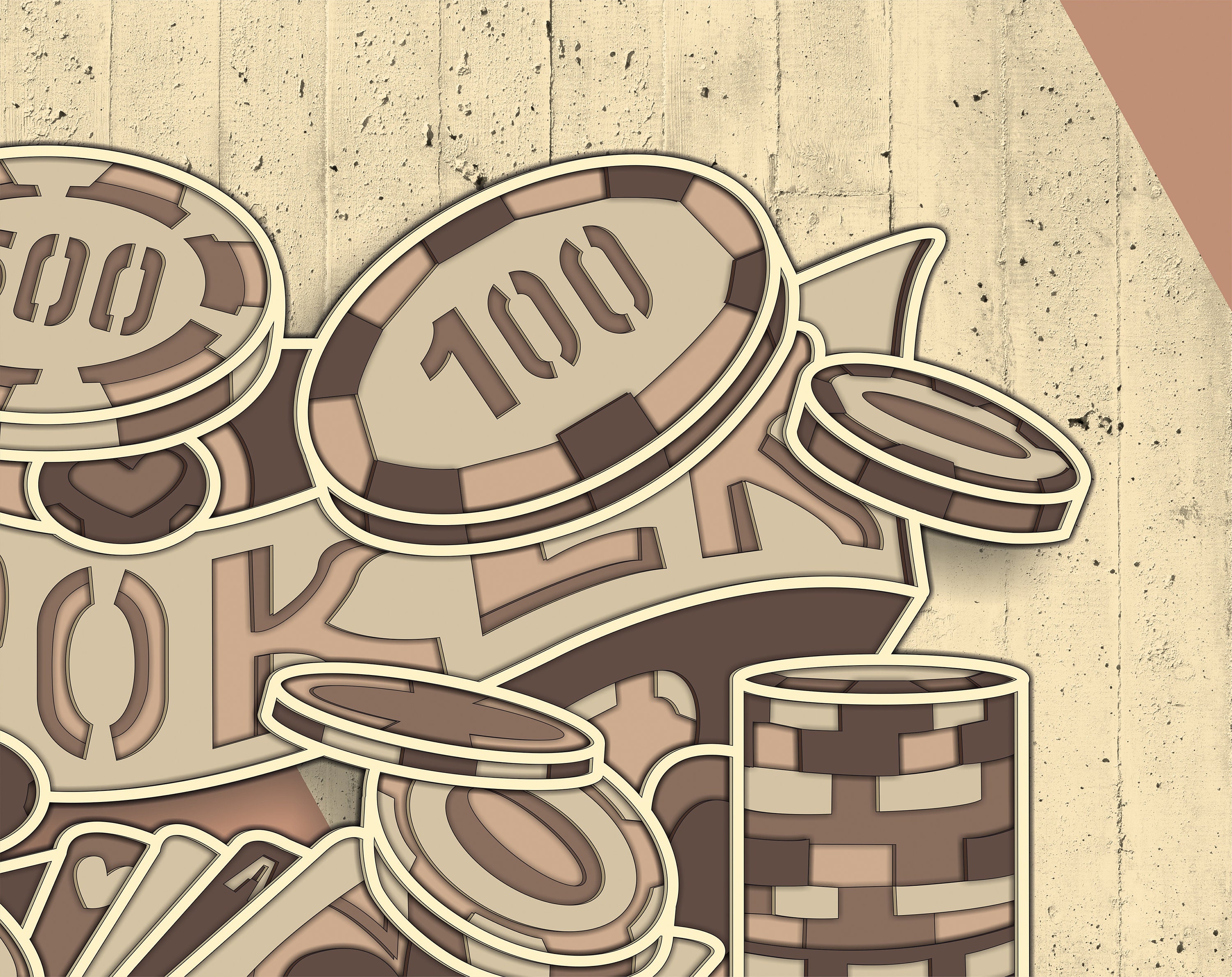3D Poker SVG Multilayered File / Digital Download / 5 Layers Laser Cut ...