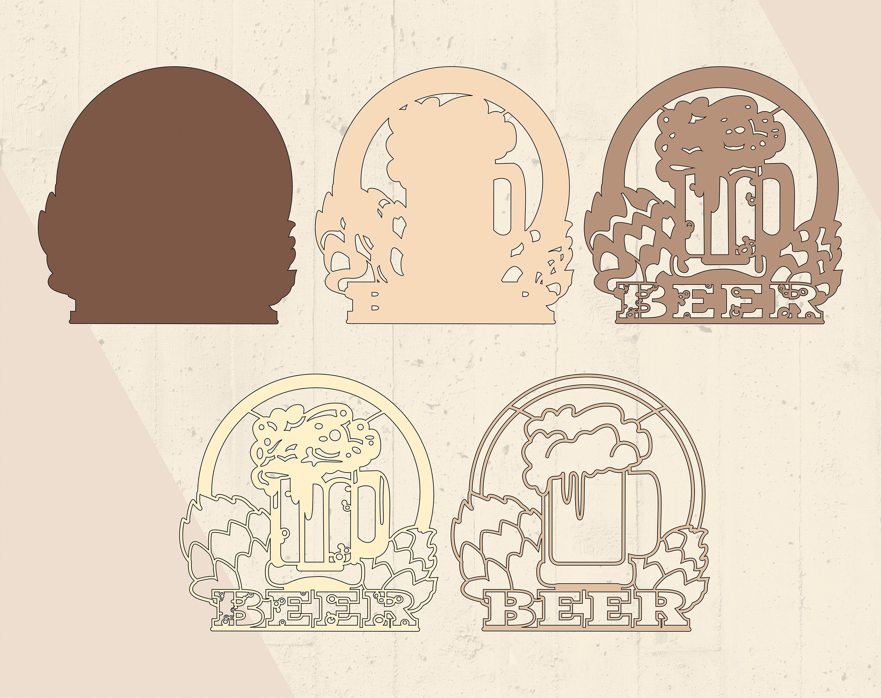 Beer 3D Layers SVG File / Laser Cut Home Decor / Beer SVG / - Etsy UK