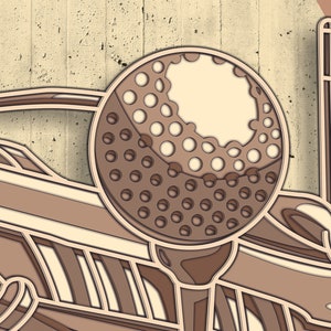 Golf 3D Layered SVG Laser Cut File / Golf SVG / Sport Lover Gift ...