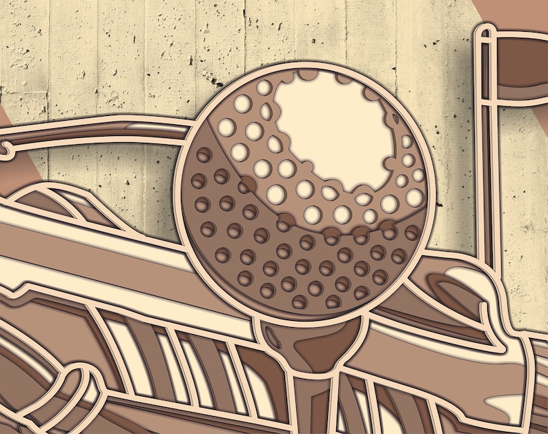 Golf 3D Layered SVG Laser Cut File / Golf SVG / Sport Lover Gift ...