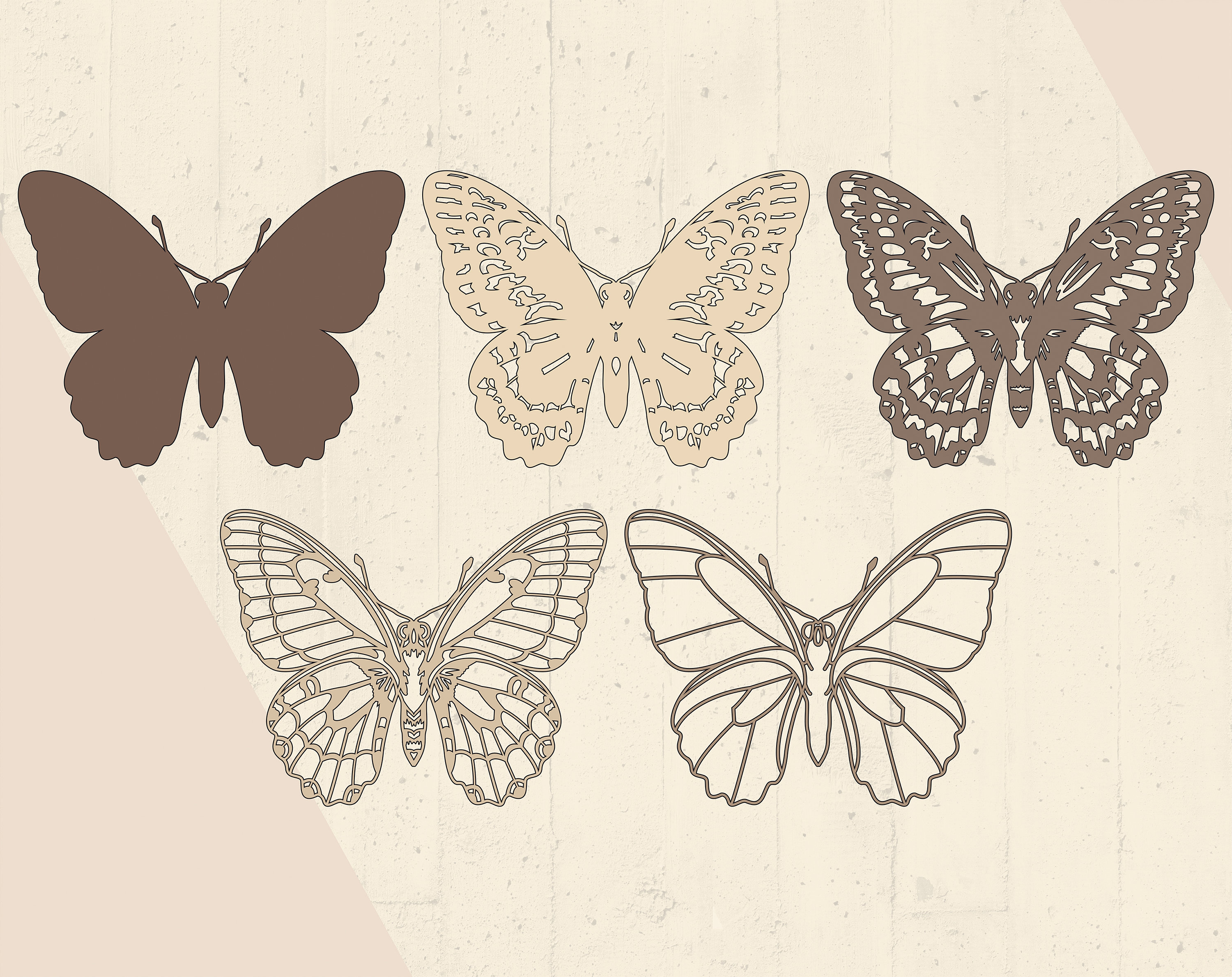 Butterfly 3D Layered SVG Design / Laser Cut Files / Butterfly Instant ...