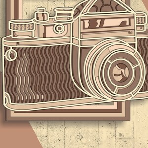 3D Retro Camera Layered SVG File / Instant Download / Laser Cut Files ...