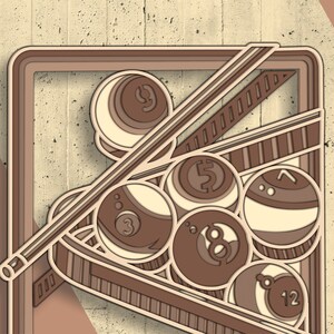 3D Billiard SVG Multilayer File / Mandala Laser Cut File / Billiard SVG ...