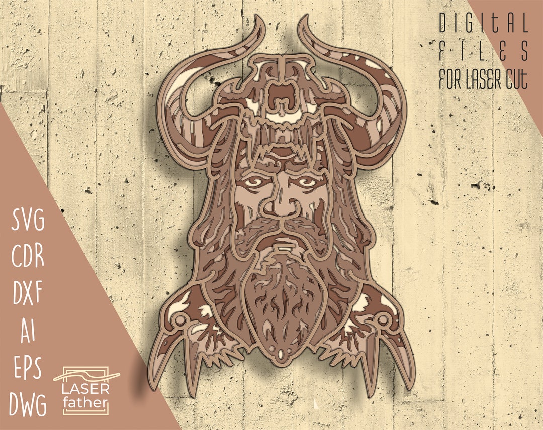 Viking SVG Multilayered 3D File / Digital Download / Laser Cut Files ...