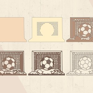 3D Football SVG Multilayer Laser Cut File / Football SVG / Digital ...