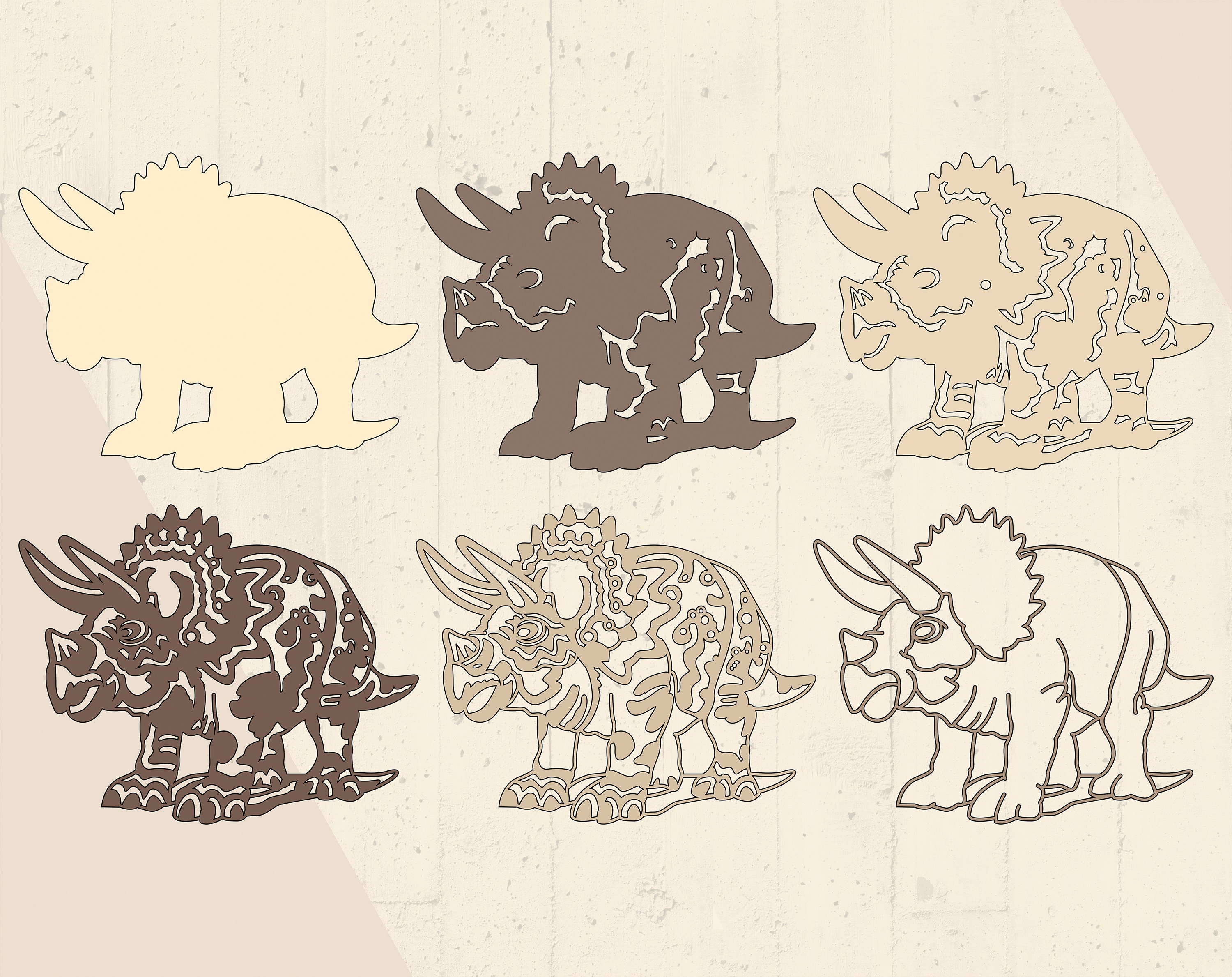 Dinosaur 3D Multilayer SVG/ Laser Cut Home Decor / Dinosaur SVG ...