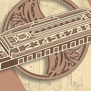Harmonica 3D Multilayered SVG File / Laser Cut File / Gift for Crafter ...