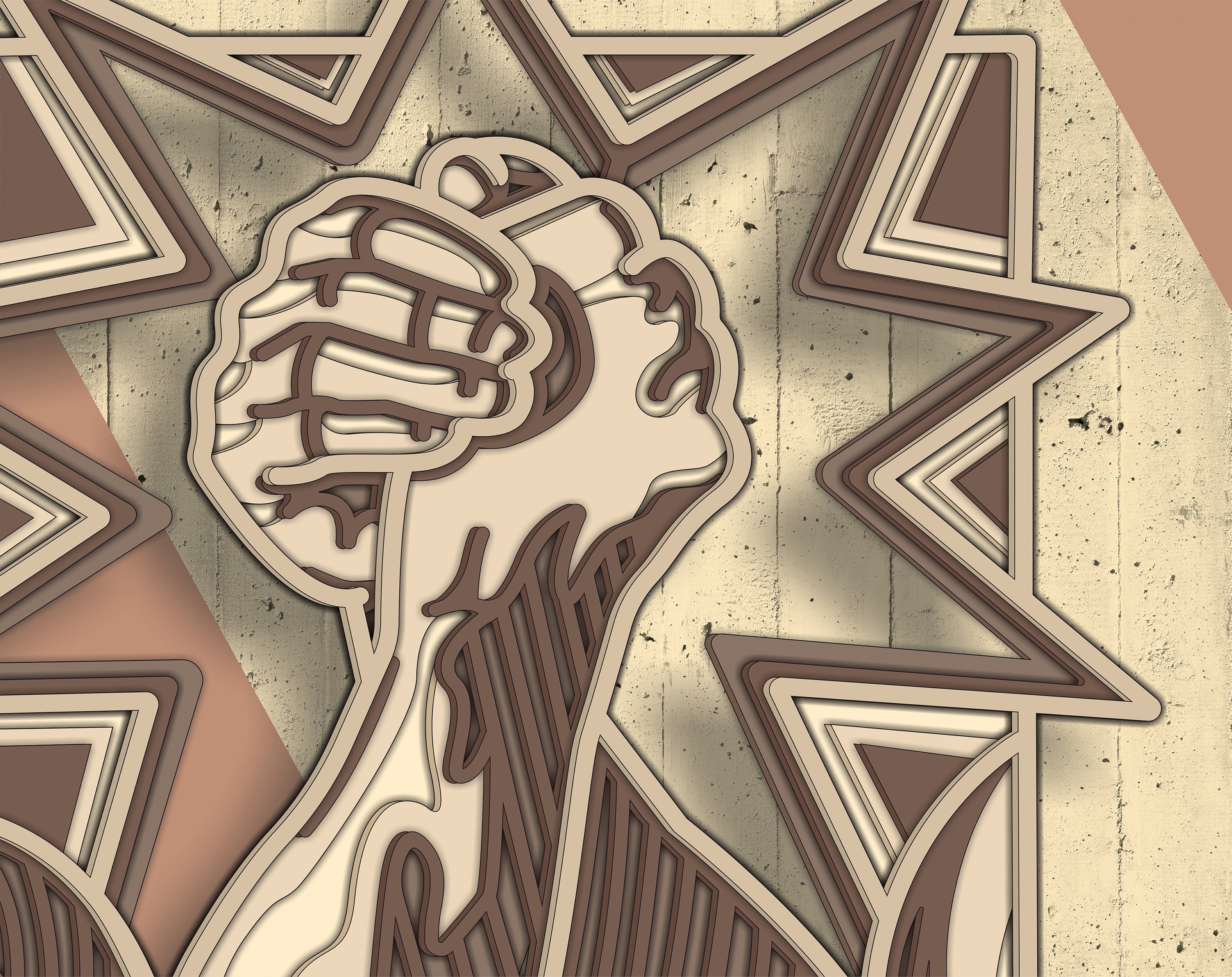 Arm Wrestling 3D Multilayered SVG File / Digital Download / Laser Cut ...