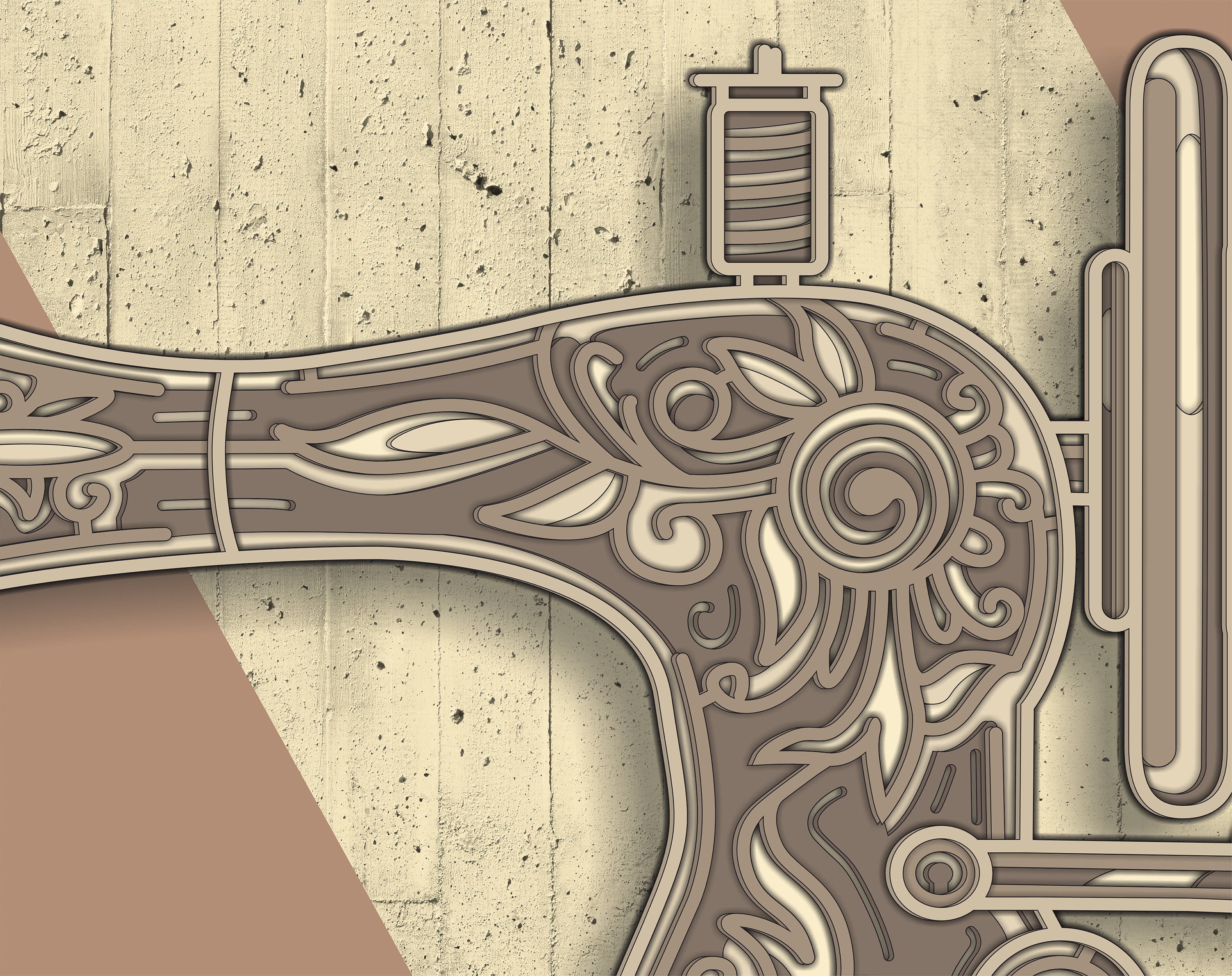 Sewing Machine Layered SVG File / Digital Download / Laser Cut Files ...