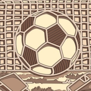 3D Football SVG Multilayer Laser Cut File / Football SVG / Digital ...