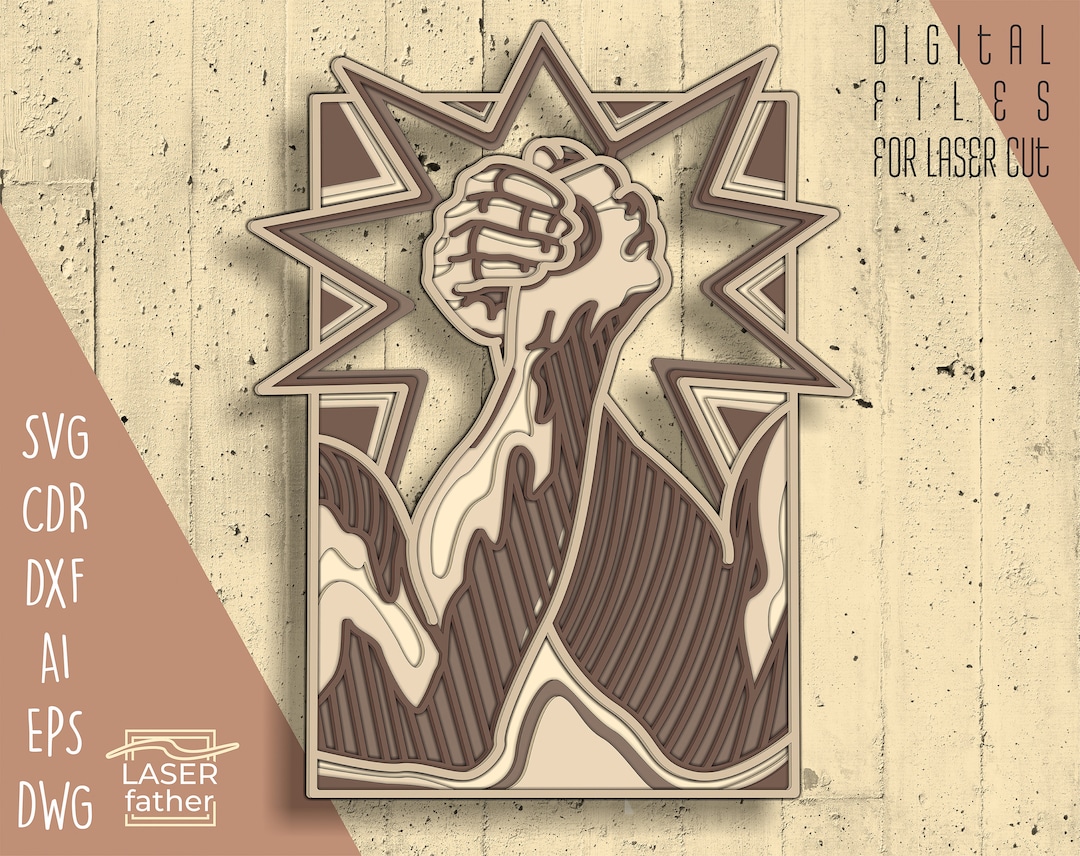 Arm Wrestling 3D Multilayered SVG File / Digital Download / Laser Cut ...