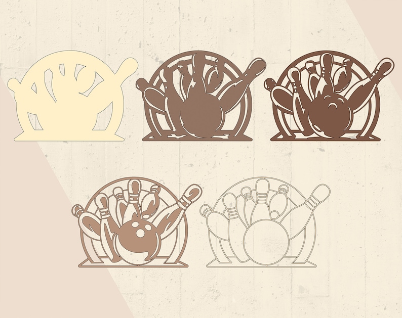 Bowling 3D Multilayered SVG File / 5 Layers Laser Cut File / Gift for ...